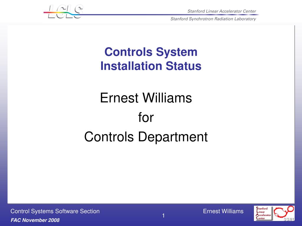 PPT - Controls System Installation Status PowerPoint Presentation, free ...