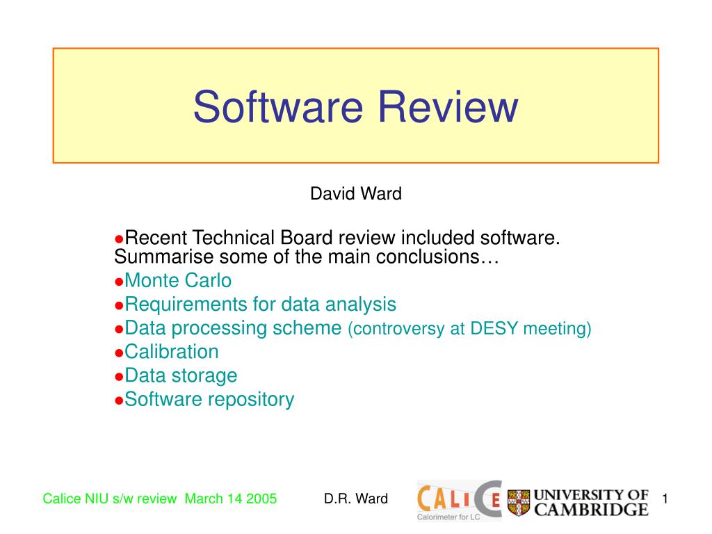 PPT - Software Review PowerPoint Presentation, free download - ID:4708780