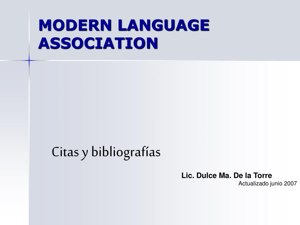 PPT - MODERN LANGUAGE ASSOCIATION PowerPoint Presentation, free ...