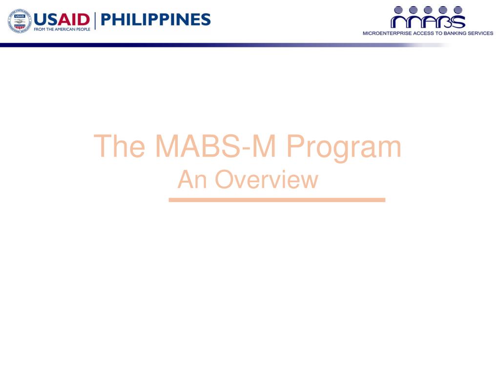 PPT - The MABS-M Program An Overview PowerPoint Presentation, free ...