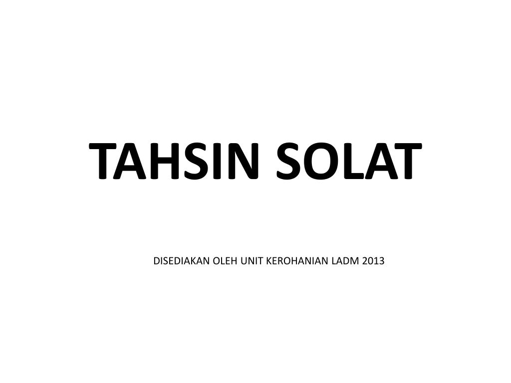 PPT - TAHSIN SOLAT PowerPoint Presentation, free download - ID:4713199