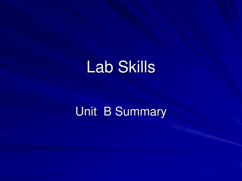 PPT - Lab Skills PowerPoint Presentation, free download - ID:4713301