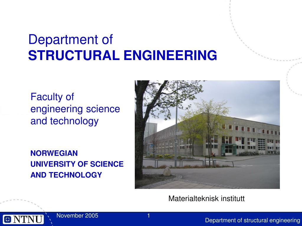 PPT - Department of STRUCTURAL ENGINEERING PowerPoint Presentation ...