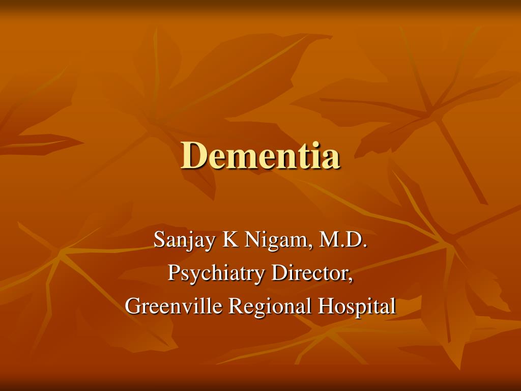 PPT - Dementia PowerPoint Presentation, free download - ID:4717396