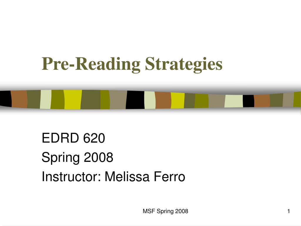 PPT - Pre-Reading Strategies PowerPoint Presentation, free download ...