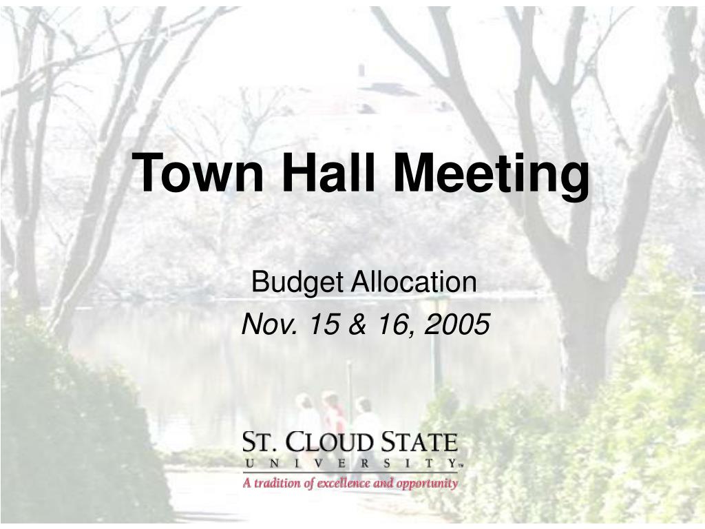 PPT - Town Hall Meeting PowerPoint Presentation, free download - ID:4722244