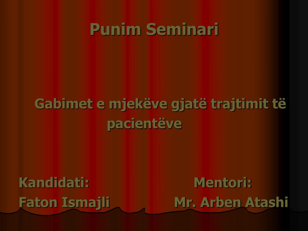 PPT - Punim Seminari PowerPoint Presentation, free download - ID:4724147