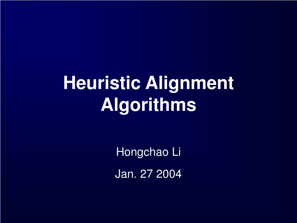 PPT - Heuristic Alignment Algorithms PowerPoint Presentation, free download - ID:4725768