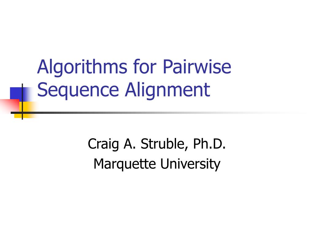 Ppt Algorithms For Pairwise Sequence Alignment Powerpoint 