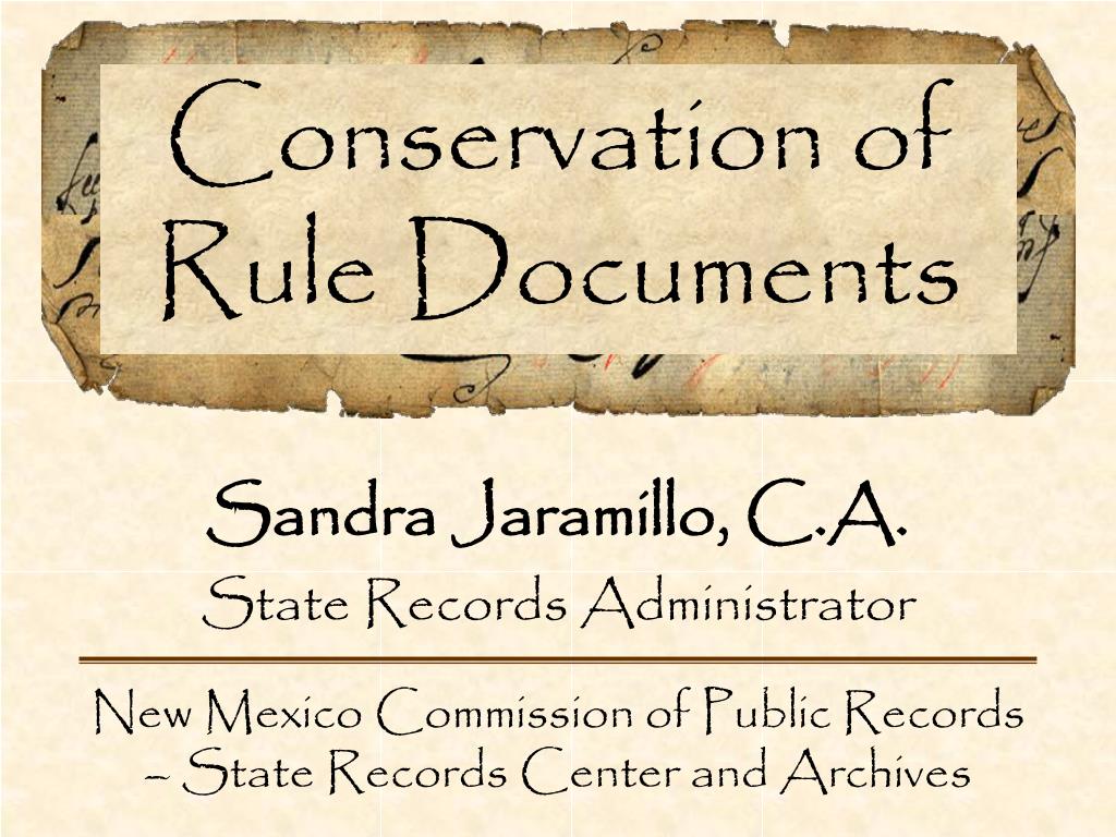 PPT - Conservation of Rule Documents PowerPoint Presentation, free ...