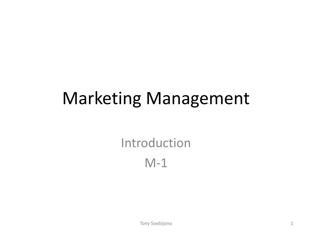 PPT - Marketing Management PowerPoint Presentation, free download - ID ...