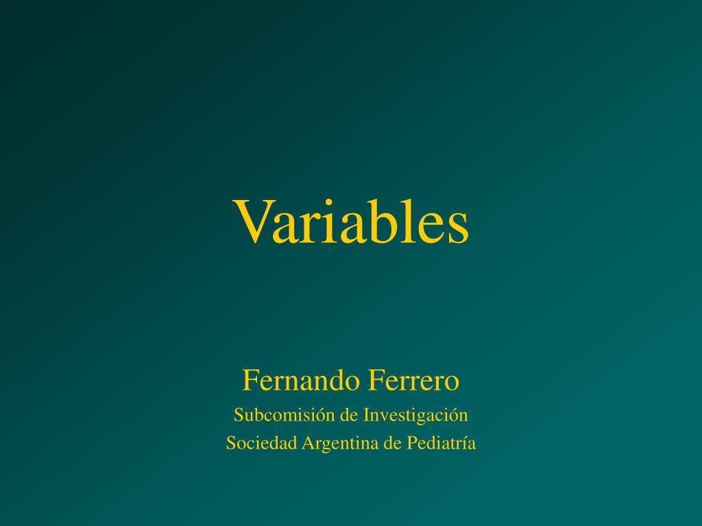 PPT - Variables PowerPoint Presentation, free download - ID:4727025