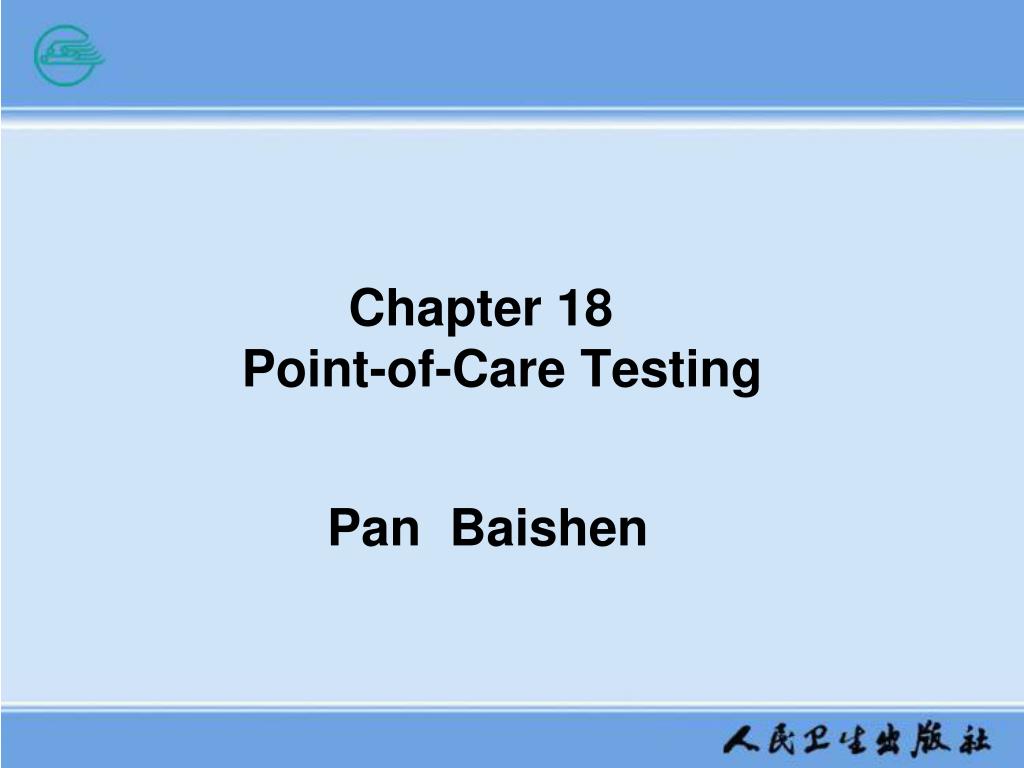 PPT - Chapter 18 Point-of-Care Testing PowerPoint Presentation, free ...
