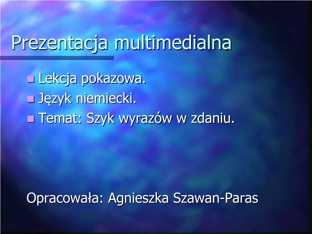 PPT - Prezentacja multimedialna PowerPoint Presentation, free download ...