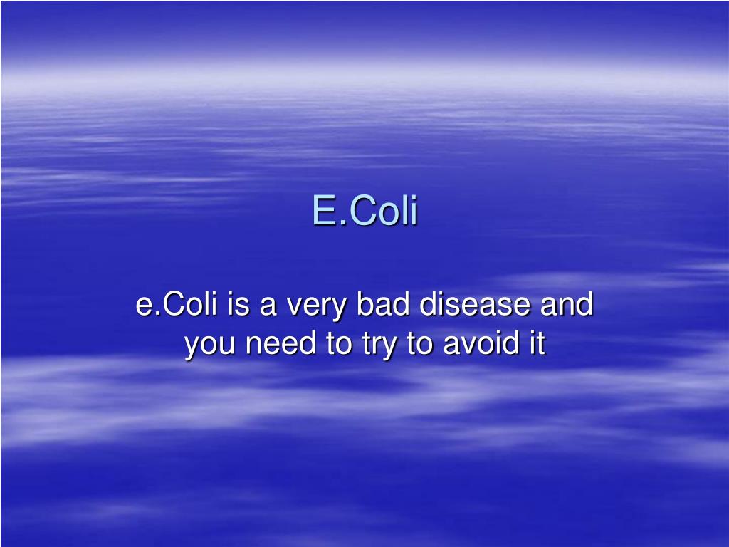 PPT - E.Coli PowerPoint Presentation, free download - ID:4729206