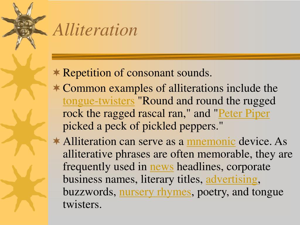 PPT - Alliteration PowerPoint Presentation, free download - ID:4729236