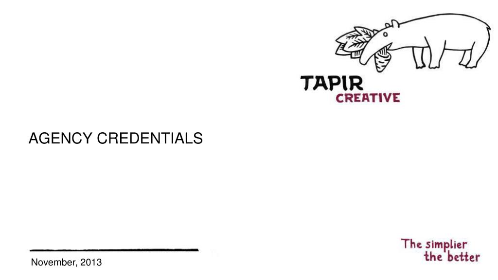 PPT - AGENCY CREDENTIALS PowerPoint Presentation, free download - ID ...