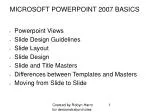 PPT - MICROSOFT POWERPOINT 2007 BASICS PowerPoint Presentation, free ...