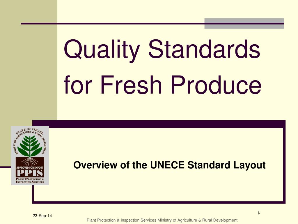 PPT - Quality Standards for Fresh Produce PowerPoint Presentation, free ...