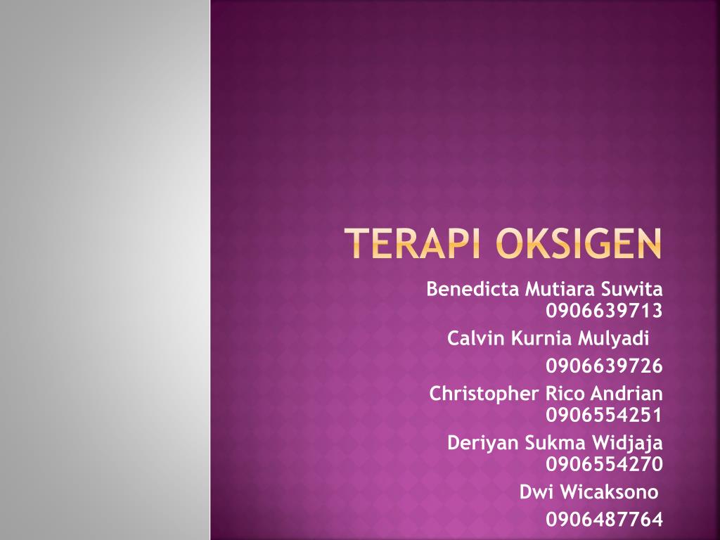 PPT - TERAPI OKSIGEN PowerPoint Presentation, free download - ID:4735533