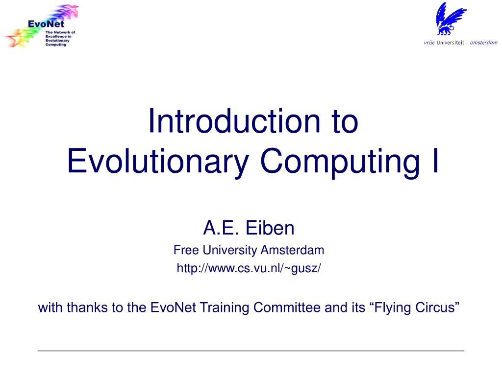 PPT - Introduction to Evolutionary Computing I PowerPoint Presentation ...