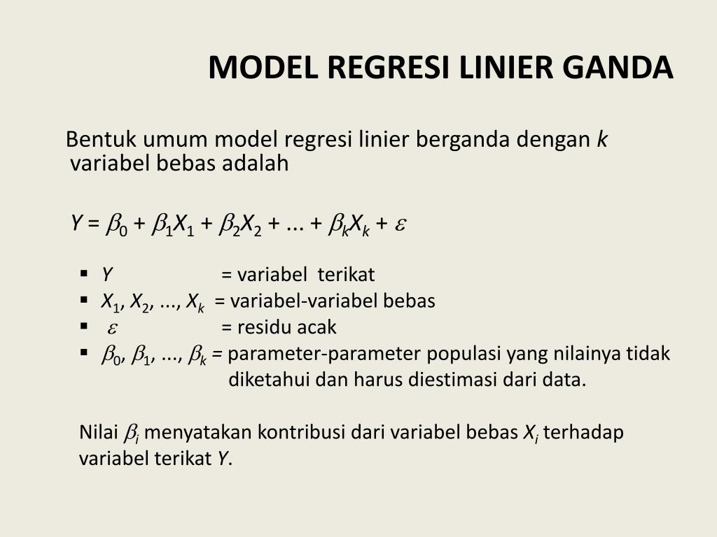 PPT - MODEL REGRESI LINIER GANDA PowerPoint Presentation, free download ...