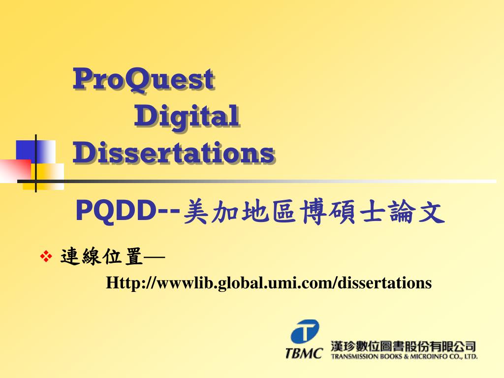 PPT - ProQuest Digital Dissertations PowerPoint Presentation, free ...