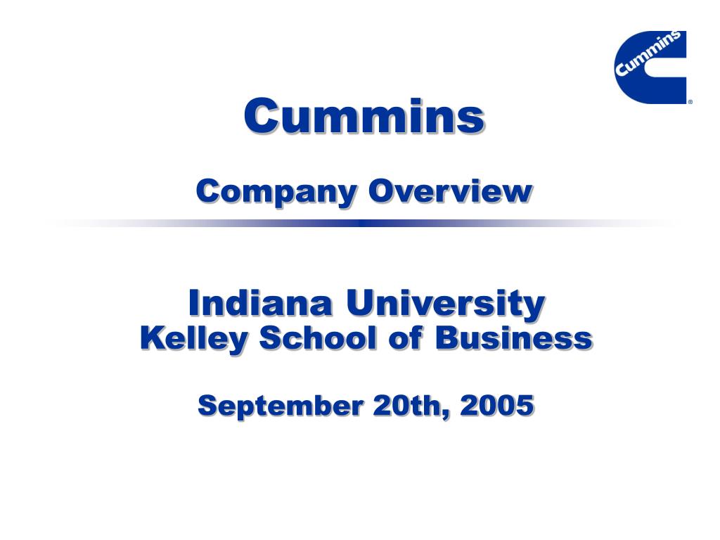 PPT - Cummins Company Overview PowerPoint Presentation, free download ...
