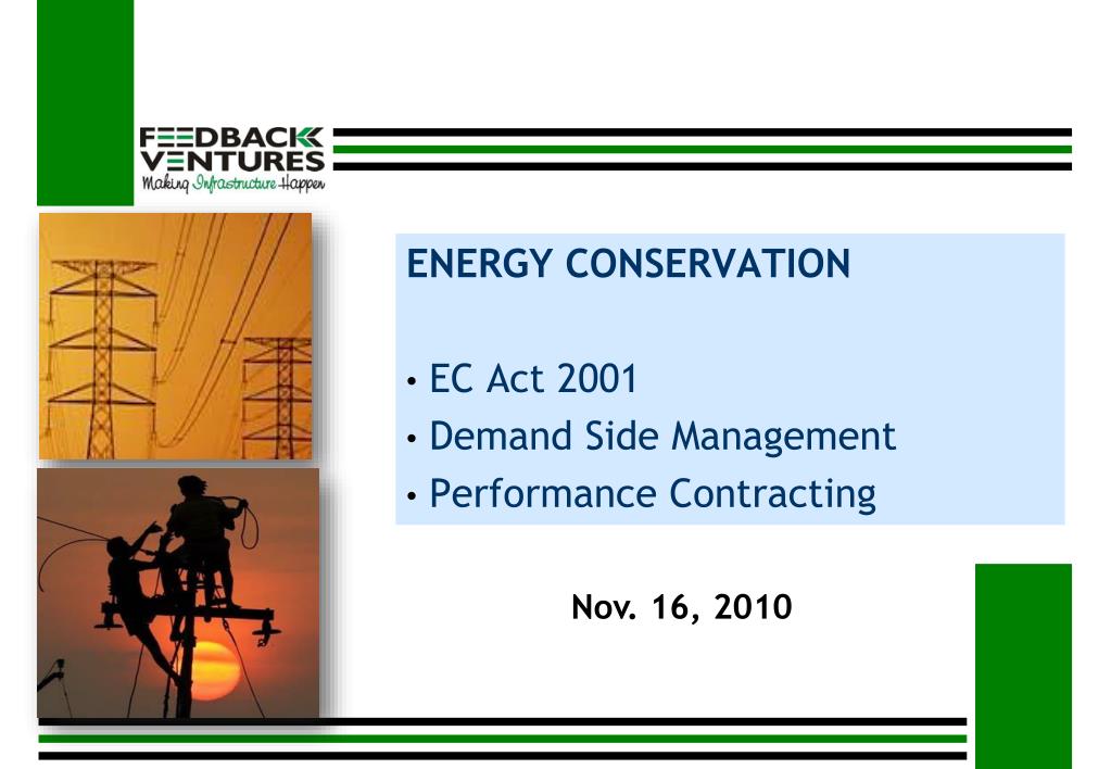PPT - ENERGY CONSERVATION EC Act 2001 Demand Side Management ...