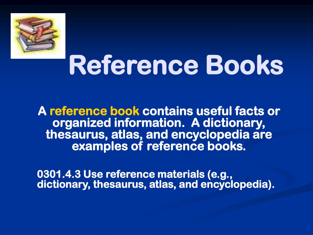 PPT - Reference Books PowerPoint Presentation, free download - ID:4741218