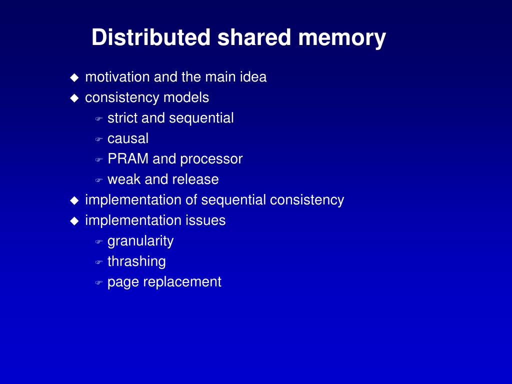 PPT - Distributed shared memory PowerPoint Presentation, free download ...