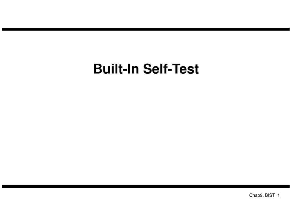 PPT - Built-In Self-Test PowerPoint Presentation, free download - ID ...
