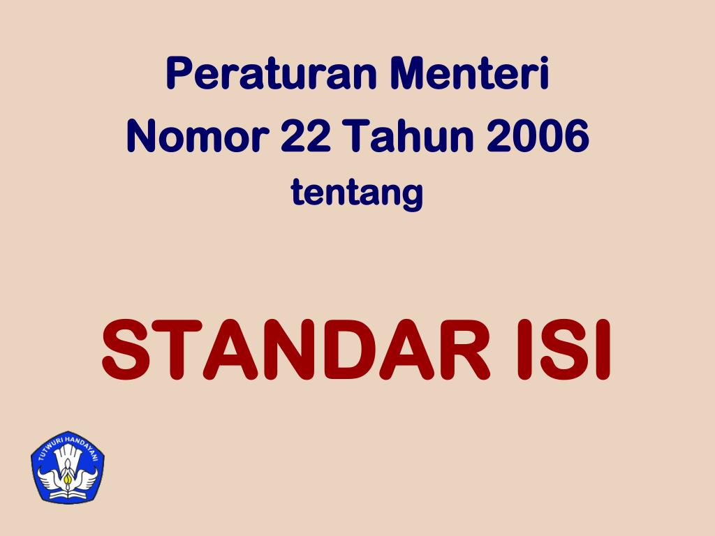 PPT - STANDAR ISI PowerPoint Presentation, free download - ID:4746595