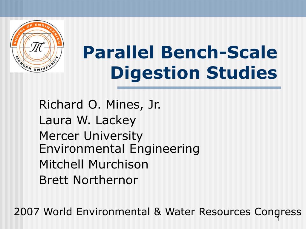 PPT - Parallel Bench-Scale Digestion Studies PowerPoint Presentation ...