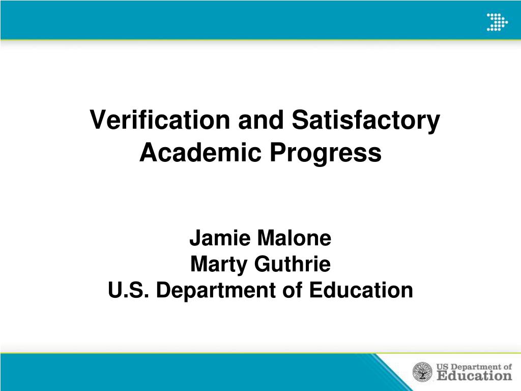 PPT - Verification and Satisfactory Academic Progress PowerPoint ...