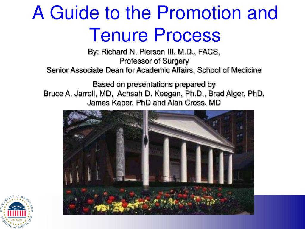 PPT - A Guide to the Promotion and Tenure Process PowerPoint ...