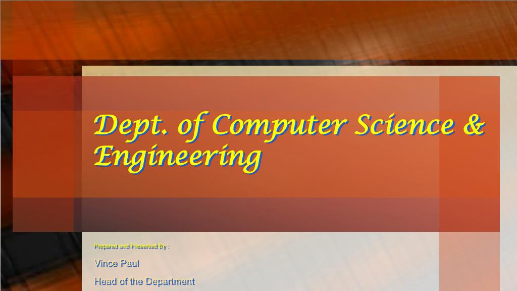 PPT - Dept. of Computer Science & Engineering PowerPoint Presentation ...