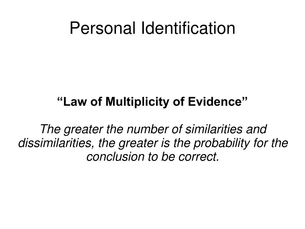 PPT - Personal Identification PowerPoint Presentation, free download ...