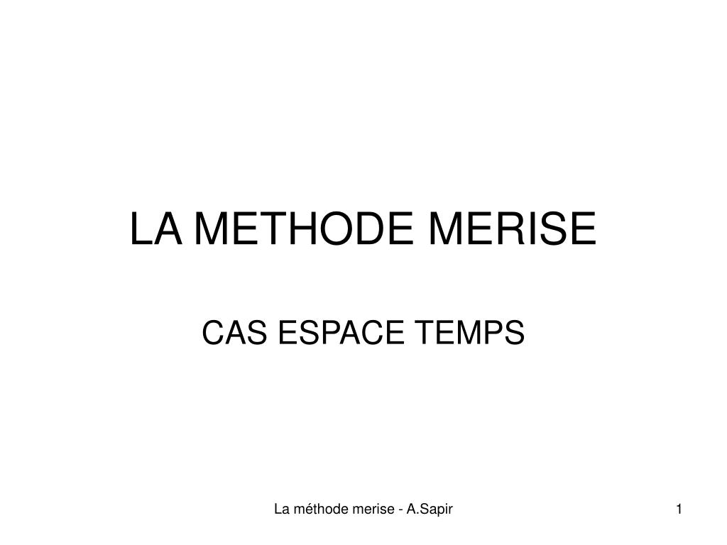 PPT - LA METHODE MERISE PowerPoint Presentation, free download - ID:4755764