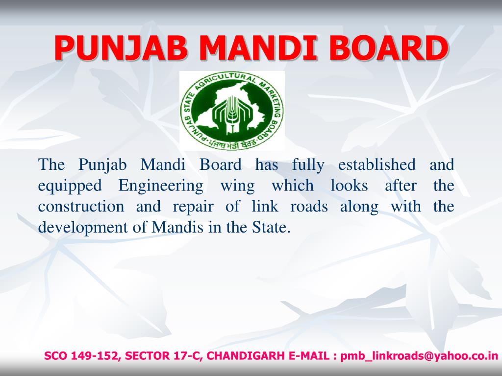 PPT - PUNJAB MANDI BOARD PowerPoint Presentation, free download - ID ...