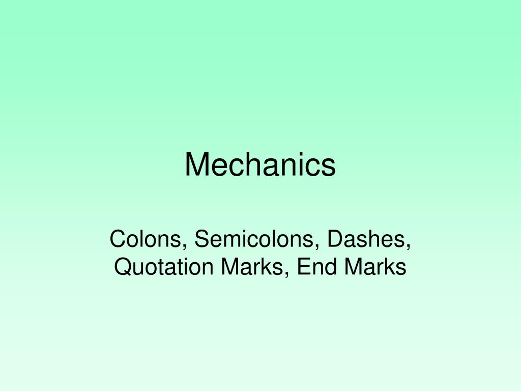 PPT - Mechanics PowerPoint Presentation, free download - ID:4757195