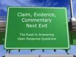 PPT - Claim Evidence Analysis PowerPoint Presentation, free download ...