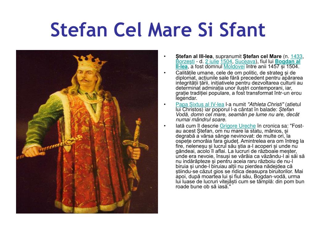 PPT - Stefan Cel Mare Si Sfant PowerPoint Presentation, free download - ID:4761917