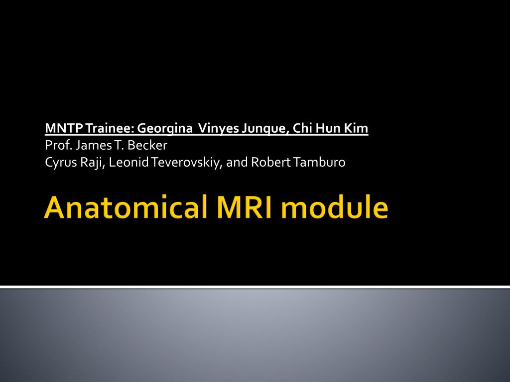 PPT - Anatomical MRI module PowerPoint Presentation, free download - ID ...