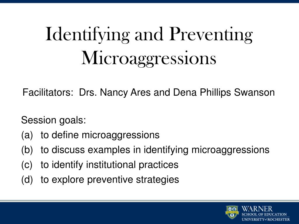 PPT - Identifying and Preventing Microaggressions PowerPoint ...