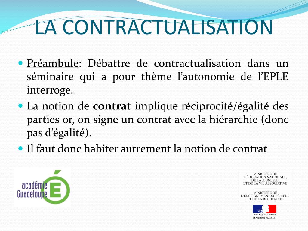 PPT - LA CONTRACTUALISATION PowerPoint Presentation, free download - ID ...