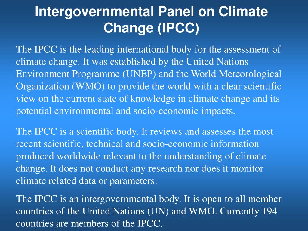 PPT - Intergovernmental Panel on Climate Change (IPCC) PowerPoint ...