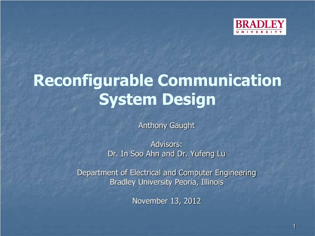 PPT - Reconfigurable Communication System Design PowerPoint ...