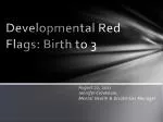 PPT - Developmental Red Flags PowerPoint Presentation, free download ...