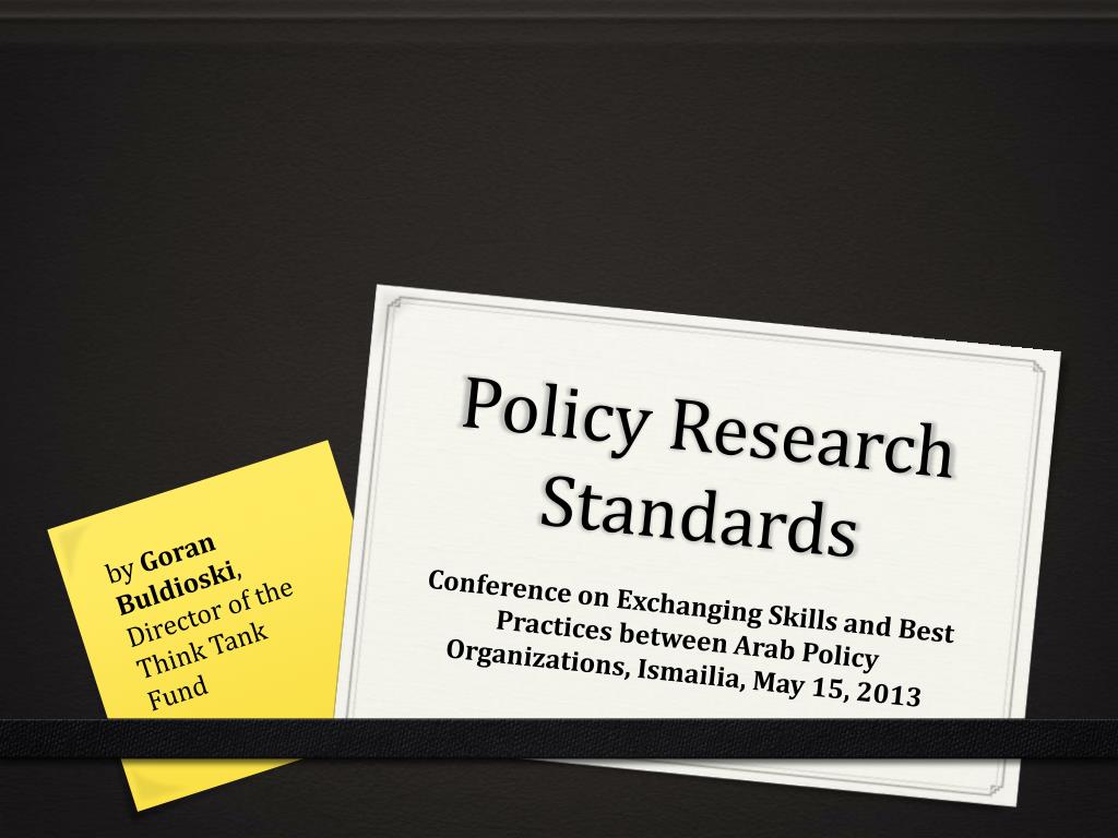 PPT - Policy Research Standards PowerPoint Presentation, free download ...